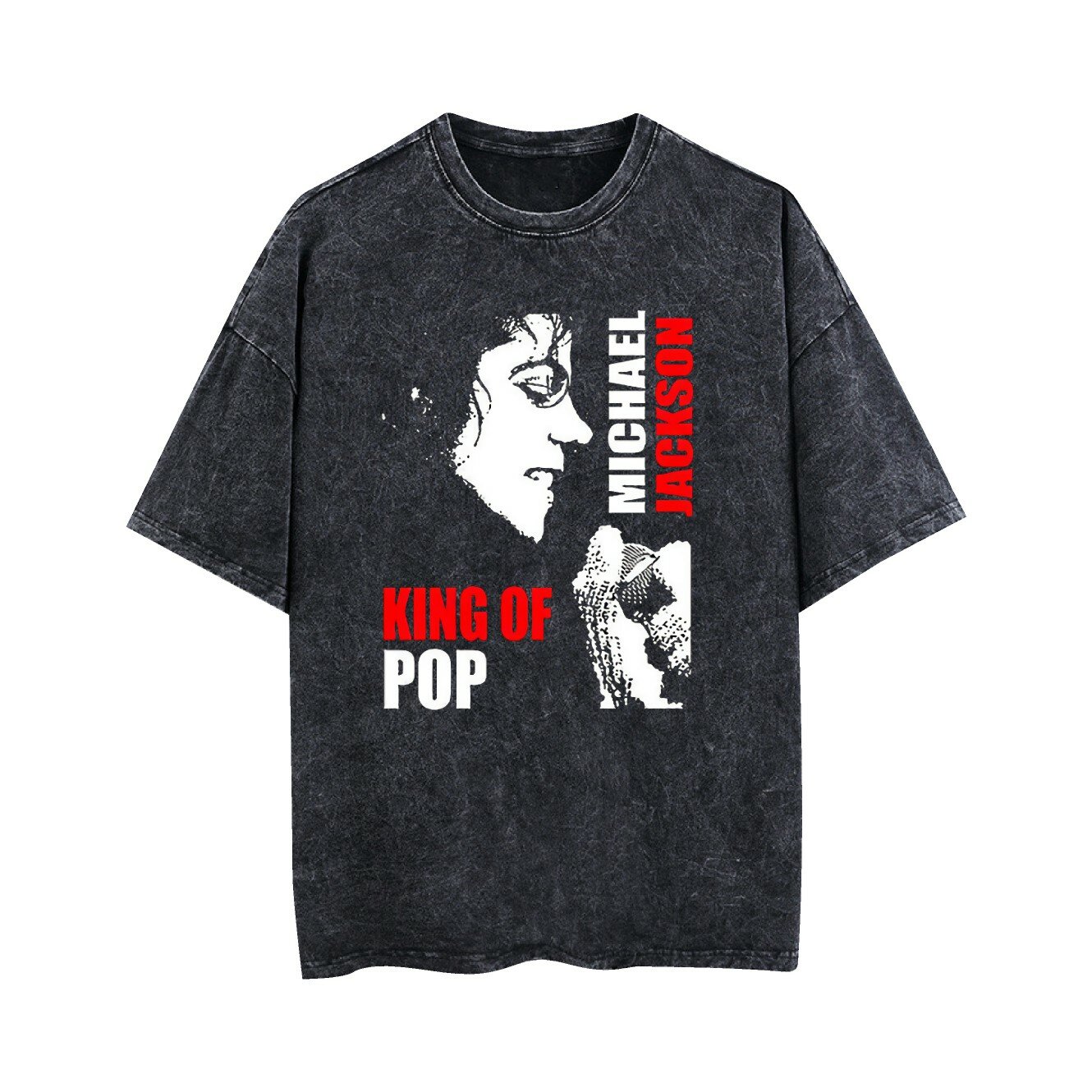 Ретро-футболка Michael Jackson Vintage Черный ретро-костюм с коротким рукавом