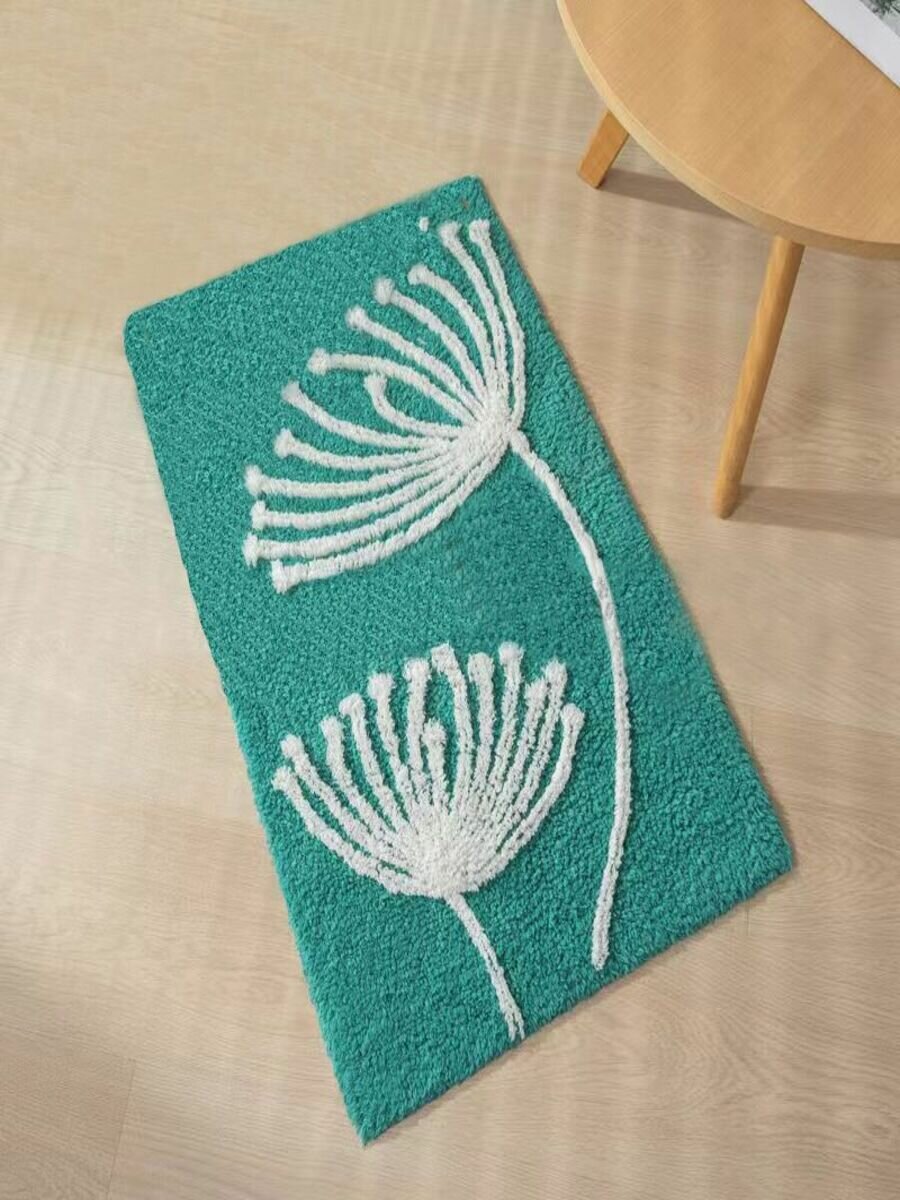 Коврик рогожка на пол для ванной и туалета без основы 50х80, ковер для спальни и дома без основы