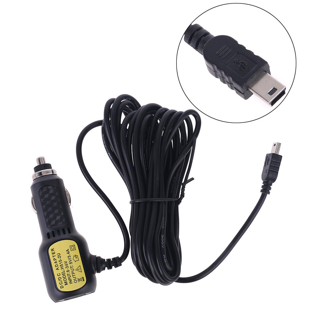 Автомобильное зарядное устройство для видеорегистратора вождения с двойным интерфейсом USB charger-MINI straight head