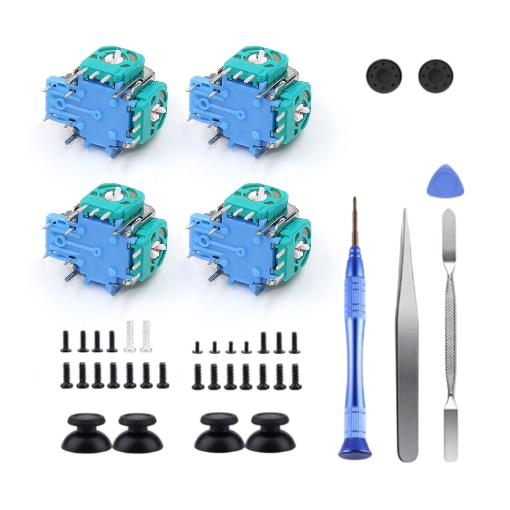 Аналоговые 3D Джойстики Analog Analog Thumb Cap с Комплектом Ремонтных Отверток Подходит для Аксессуаров контроллера