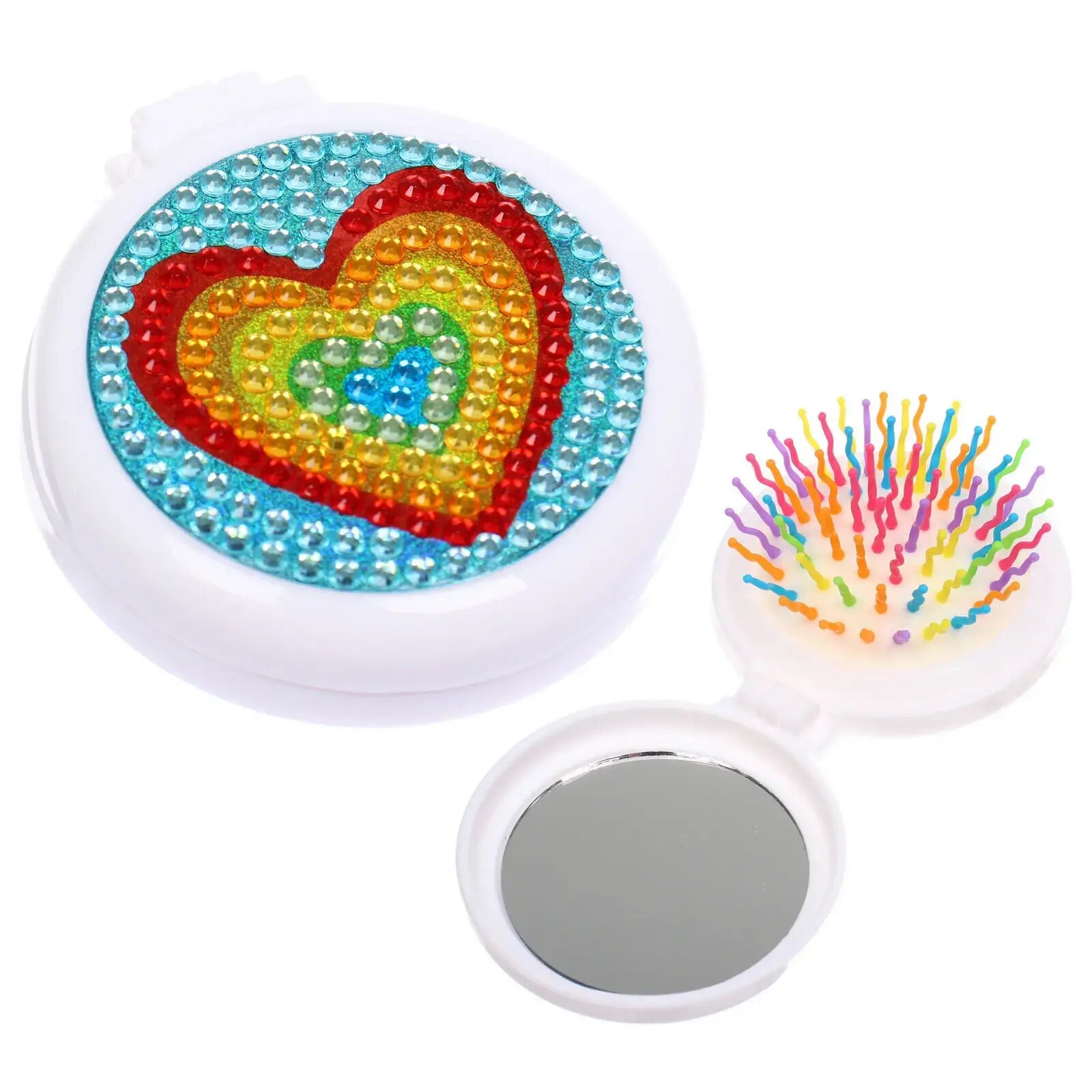 Расческа массажная детская складная «карамель», голубая, d-6см, удобство и стиль