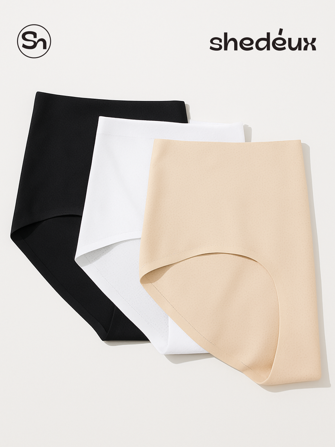 Трусы Shedeux, размер XL, бежевый, белый, черный
