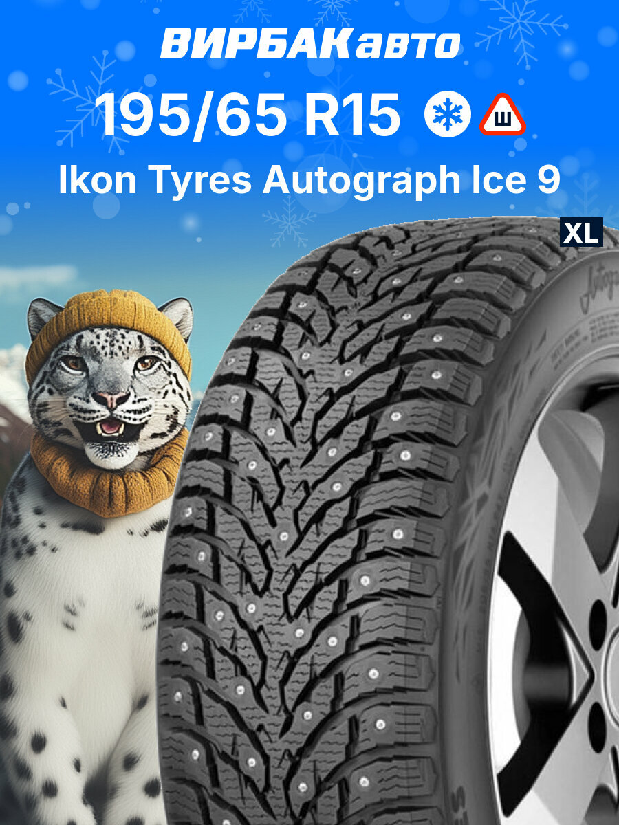 Зимние шины Ikon Autograph Ice 9 195/65 R15 95T XL, зимняя автомобильная резина