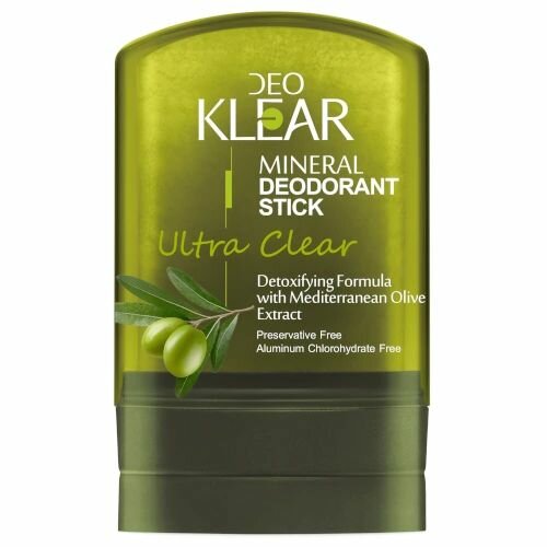 DeoKlear Минеральный дезодорант-кристалл Ultra Clear с экстрактом оливы, стик 60 г
