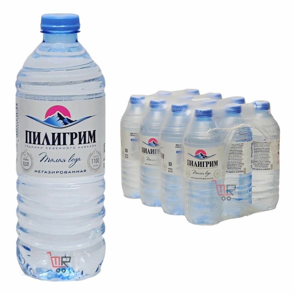 Минеральная вода "Пилигрим" негазированная 0,5 л, 12 шт.