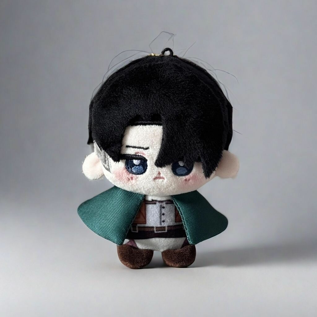 Аниме Мягкие Игрушки Атака Титанов Леви Аккерман / Attack On Titan Levi Ackerman Плюшевая Кукла Игрушка 12CM