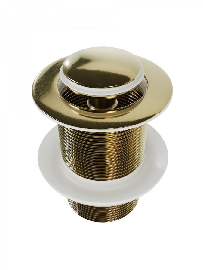 Донный клапан для раковины без перелива Teymi Ritta золото глянцевый T140228