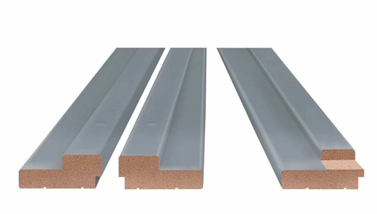 Олови дверная коробка с фурнитурой 1308х2076мм 30х74мм Серый