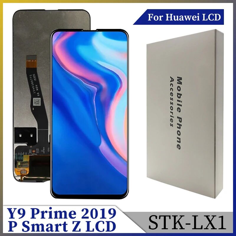 ЖК-экран с дигитайзером в сборе для Huawei P Smart Z, 6,59 дюйма Black With Frame