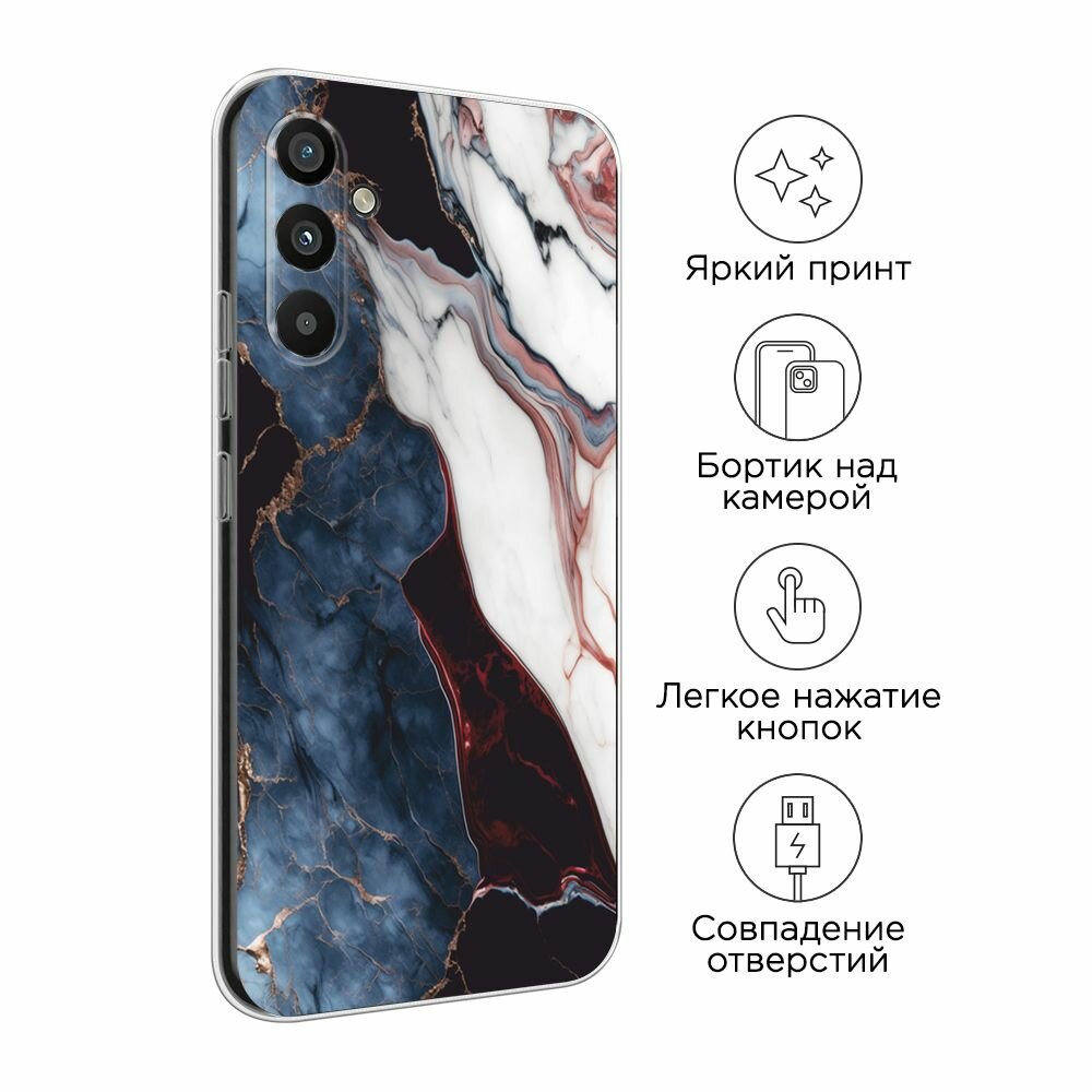 Чехол на Samsung Galaxy A34 / Самсунг A34 с принтом "Благородный мрамор" — фото 1