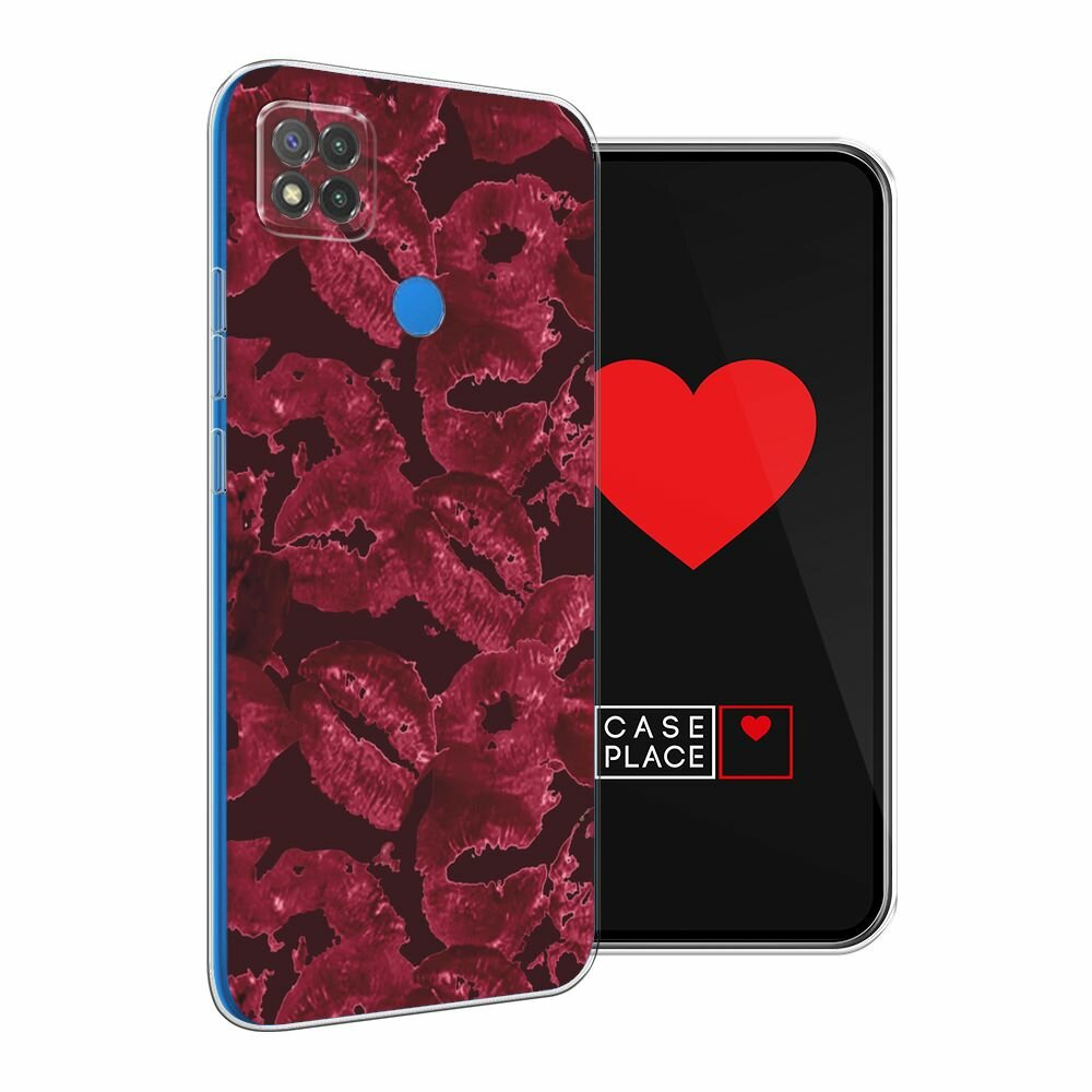 Чехол на Xiaomi Redmi 9C / Сяоми Редми 9C с принтом Помада паттерн 1 — фото 1