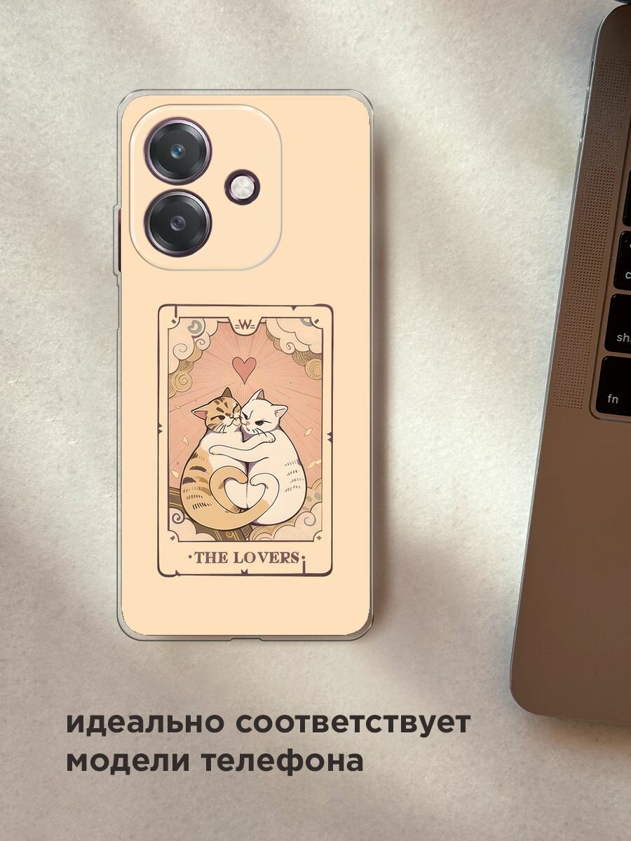 Чехол на Oppo A3/A3x / Оппо А3/A3x с принтом "The lovers cats 1 - 14 февраля" — фото 1