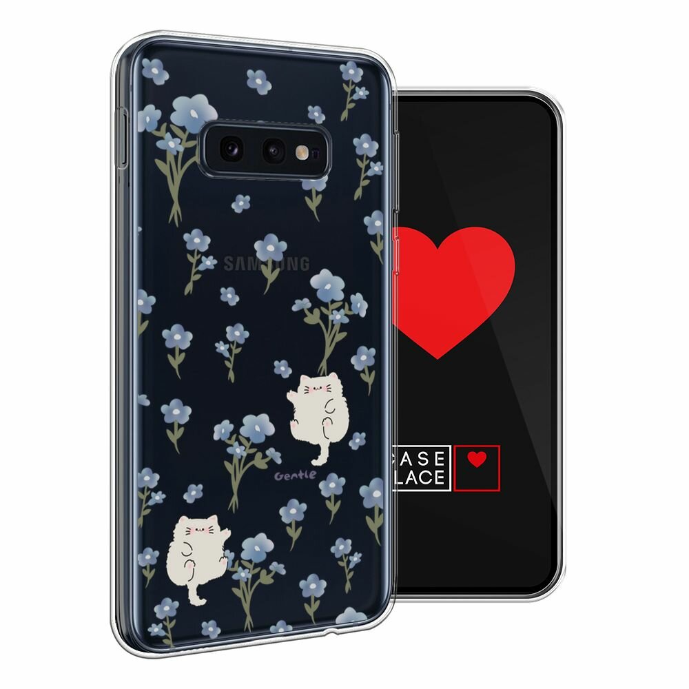 Чехол на Samsung Galaxy S10E / Самсунг Галакси S10E с принтом "Gentle cats", прозрачный — фото 1