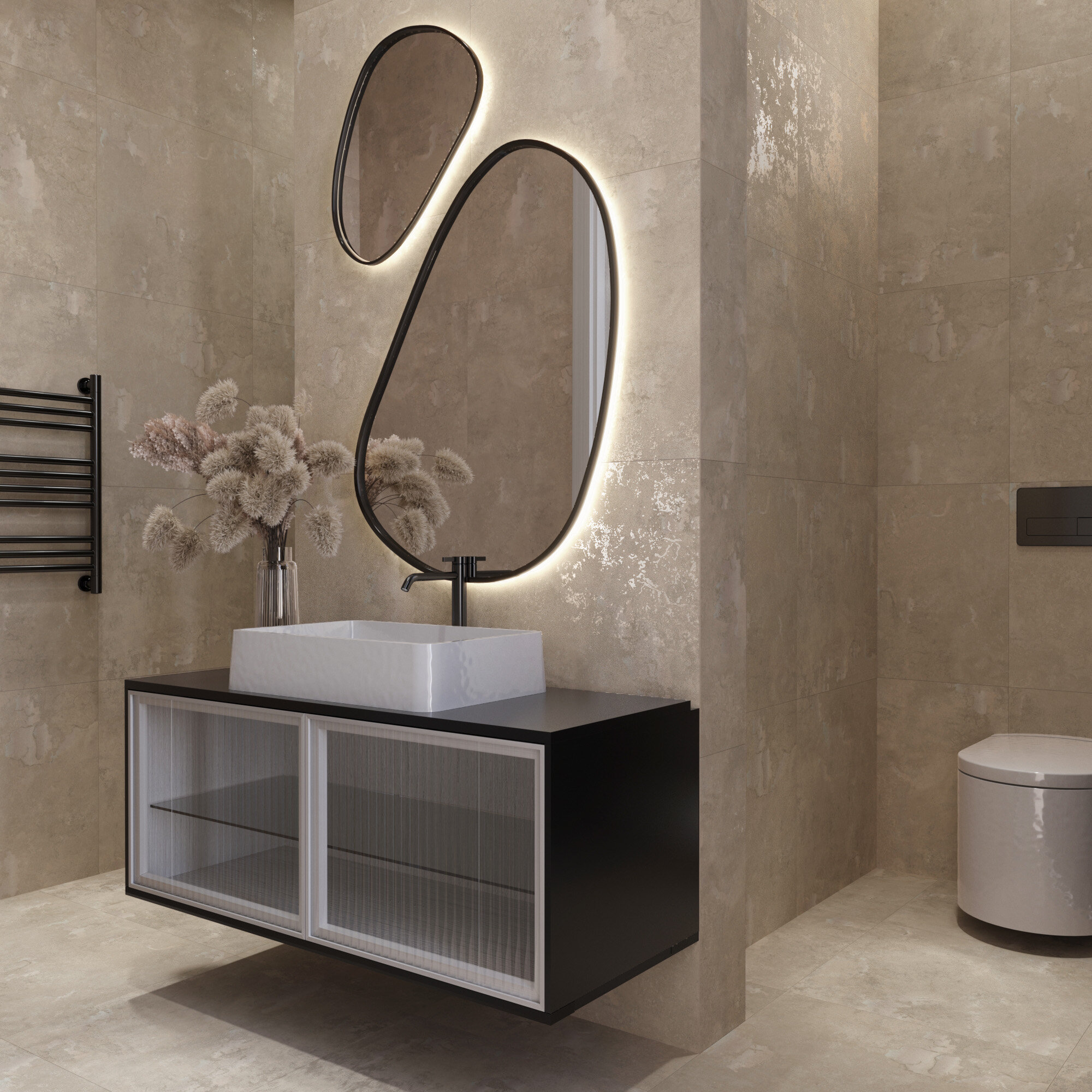 Керамогранит Arcadia Ceramica ERAGON LIGHT BROWN 600 × 600 мм матовая с глянцевым эффектом ( цена за 1 уп 1,44 кв. м)