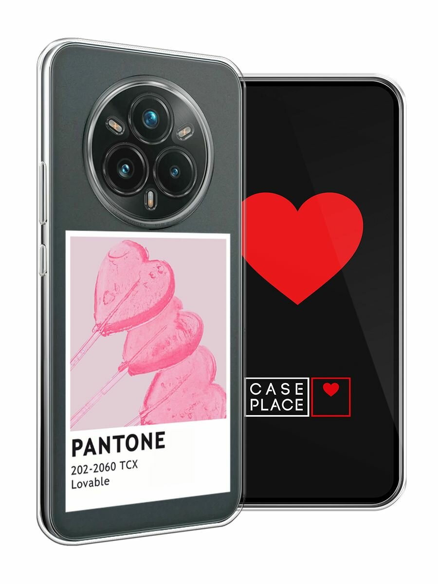 Чехол на Realme 14 Pro / Реалми 14 Про с принтом "Pantone Lovable 2 - 14 февраля", прозрачный — фото 1