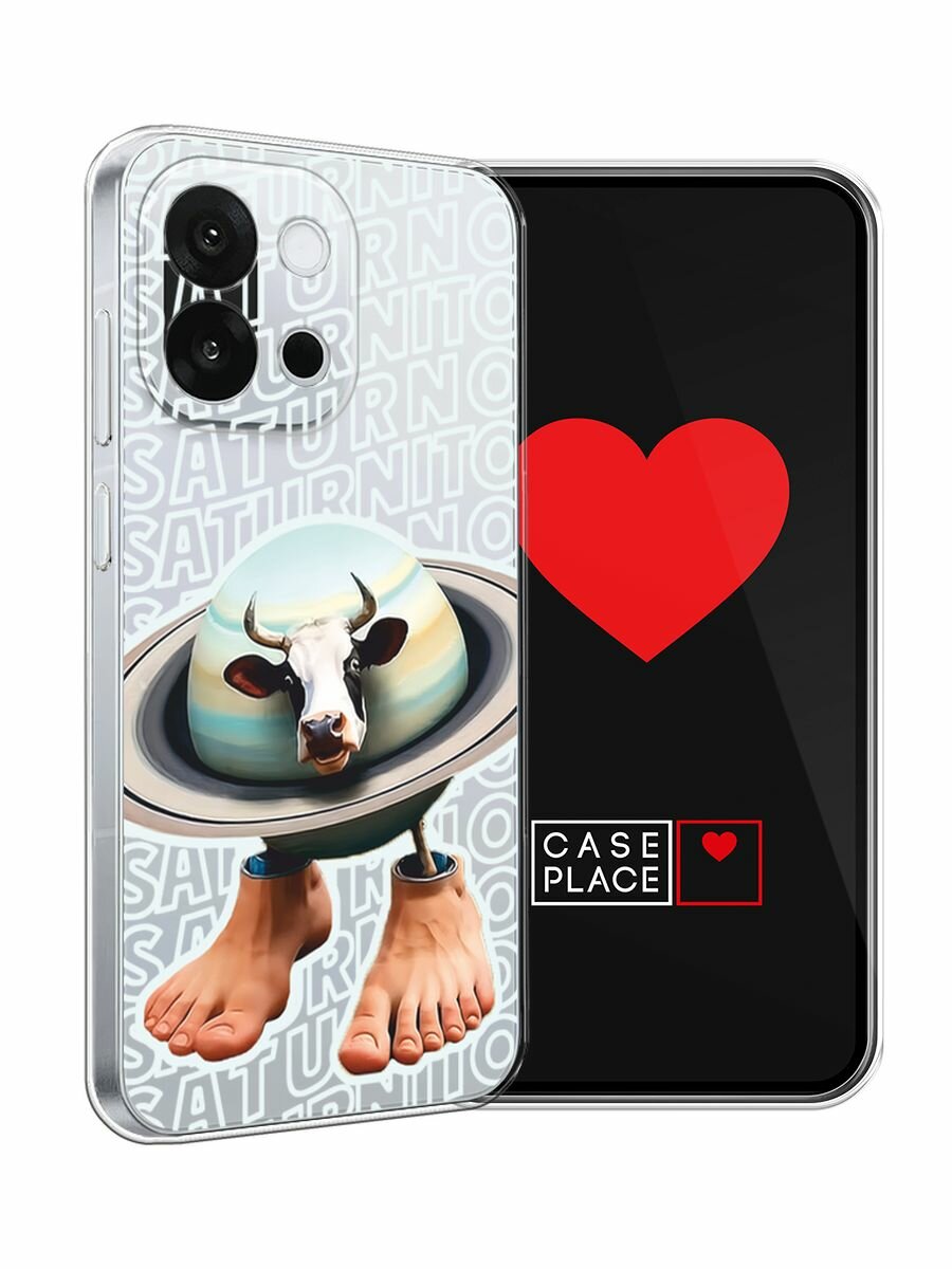 Чехол на OnePlus 13T / Ван Плас 13Т с принтом "Сатурнито сатурно 2", прозрачный — фото 1