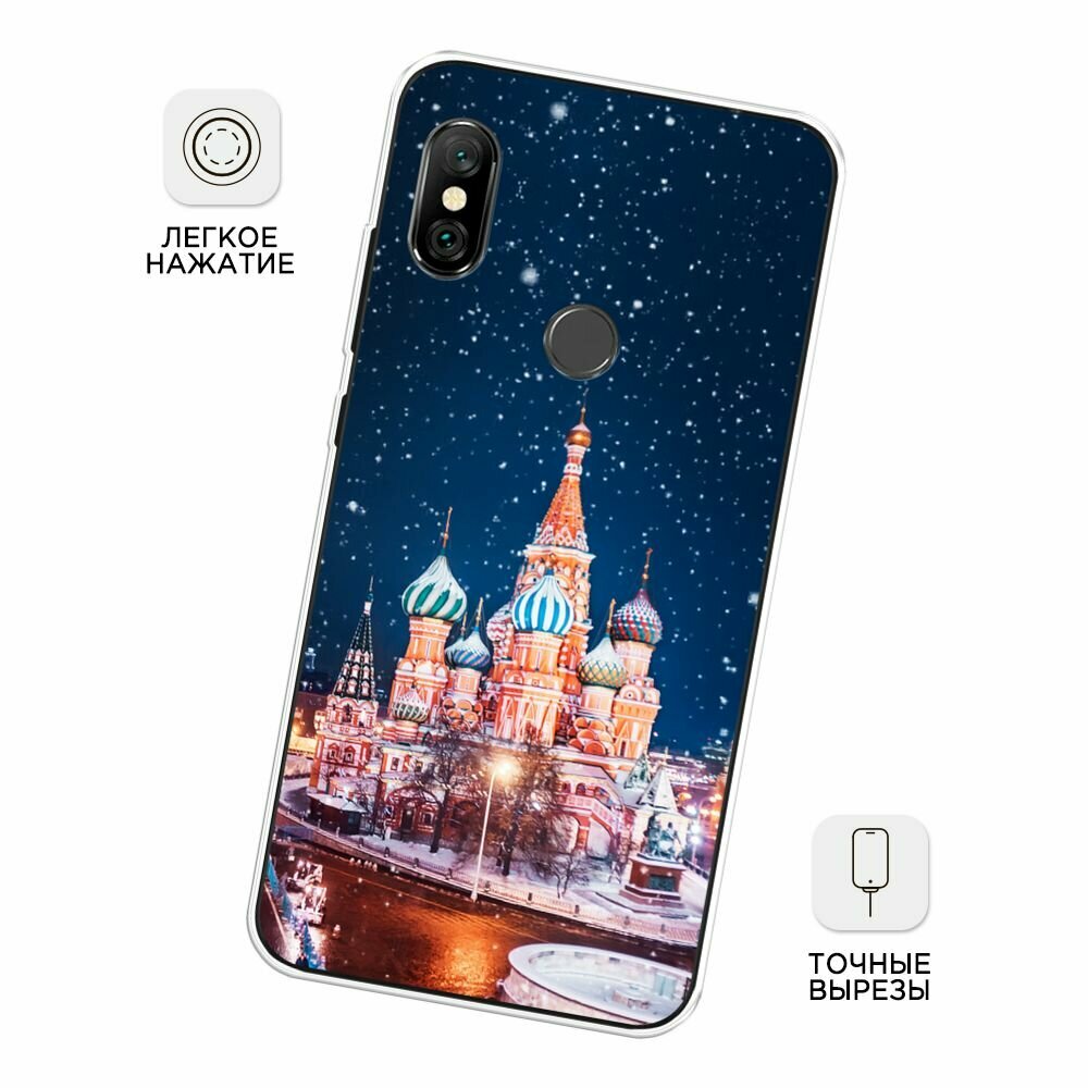 Чехол на Xiaomi Redmi Note 6 Pro / Сяоми Редми Нот 6 Про с принтом "Москва 1" — фото 1