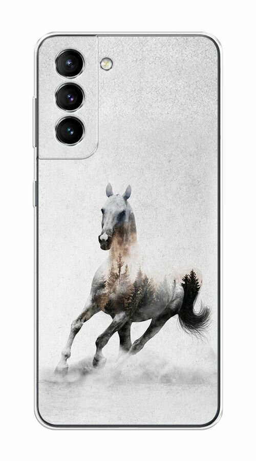 Чехол на Samsung Galaxy S21 / Самсунг Галакси S21 с принтом "Лошадь лес"