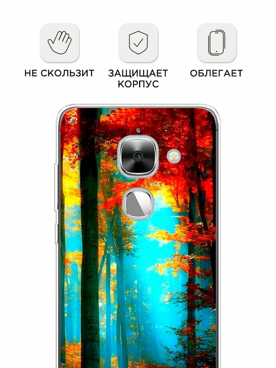 Чехол на LeEco Le 2/2 pro / Лееко Ле 2/2 про с принтом лес 1 — фото 1