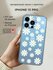 Чехол на Apple iPhone 13 Pro / Айфон 13 Про с принтом "Большие ромашки", прозрач...