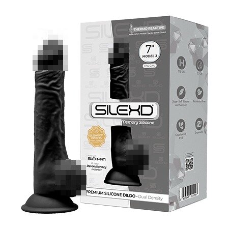 Фаллоимитатор SILEXD Model 3, черный, 7"