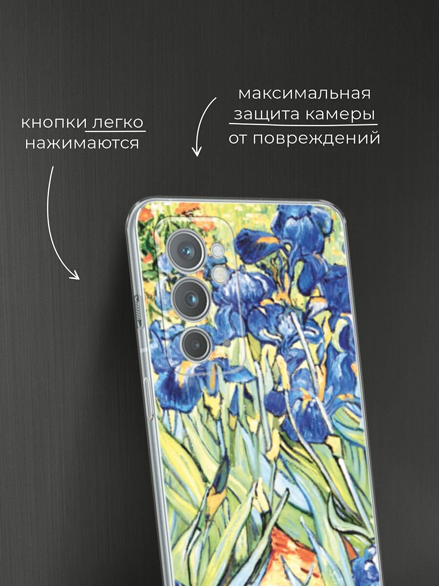 Чехол на OnePlus 9RT / ВанПлас 9RT с принтом "Ирисы Ван Гог" — фото 1