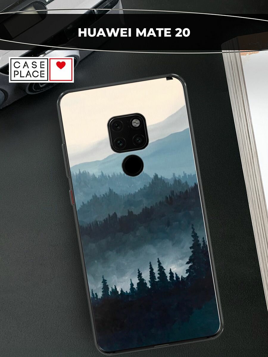 Чехол на Huawei Mate 20 / Хуавей Мате 20 с принтом "Туманные горы"