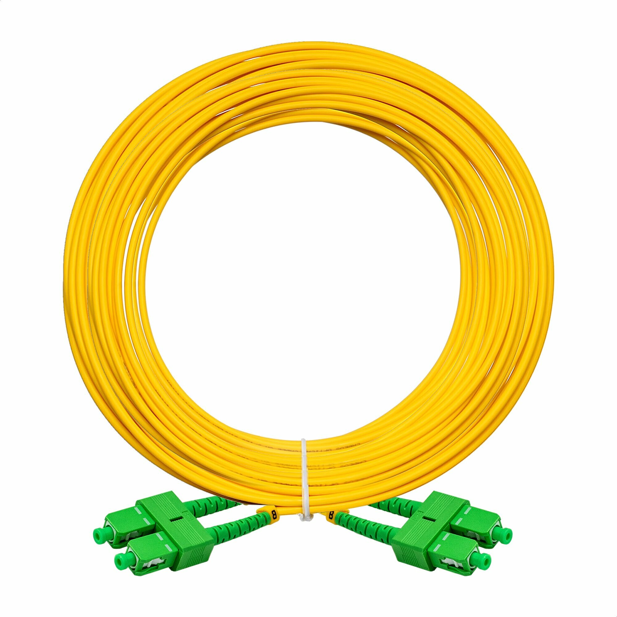 Патч-корд волоконно-оптический ExeGate FC-D-9-SC/APC-SC/APC-20M-LSZH (Шнур во SM 9/125 (OS2/G.652. D), SC/APC-SC/APC, Duplex, LSZH, 20м) EX297914RUS