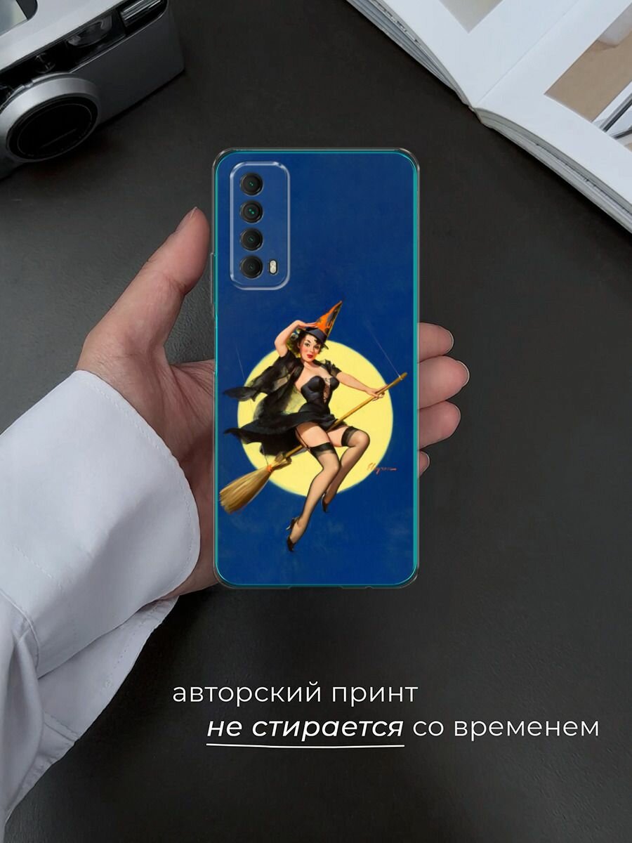 Чехол на Huawei P Smart 2021 / Хуавей П Смарт 2021 с принтом "Pin-Up Witch" — фото 1