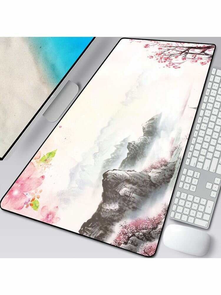 Японский коврик для мыши Sakura 900x400 XL клавиатура нескользящий офисный коврик для ноутбука