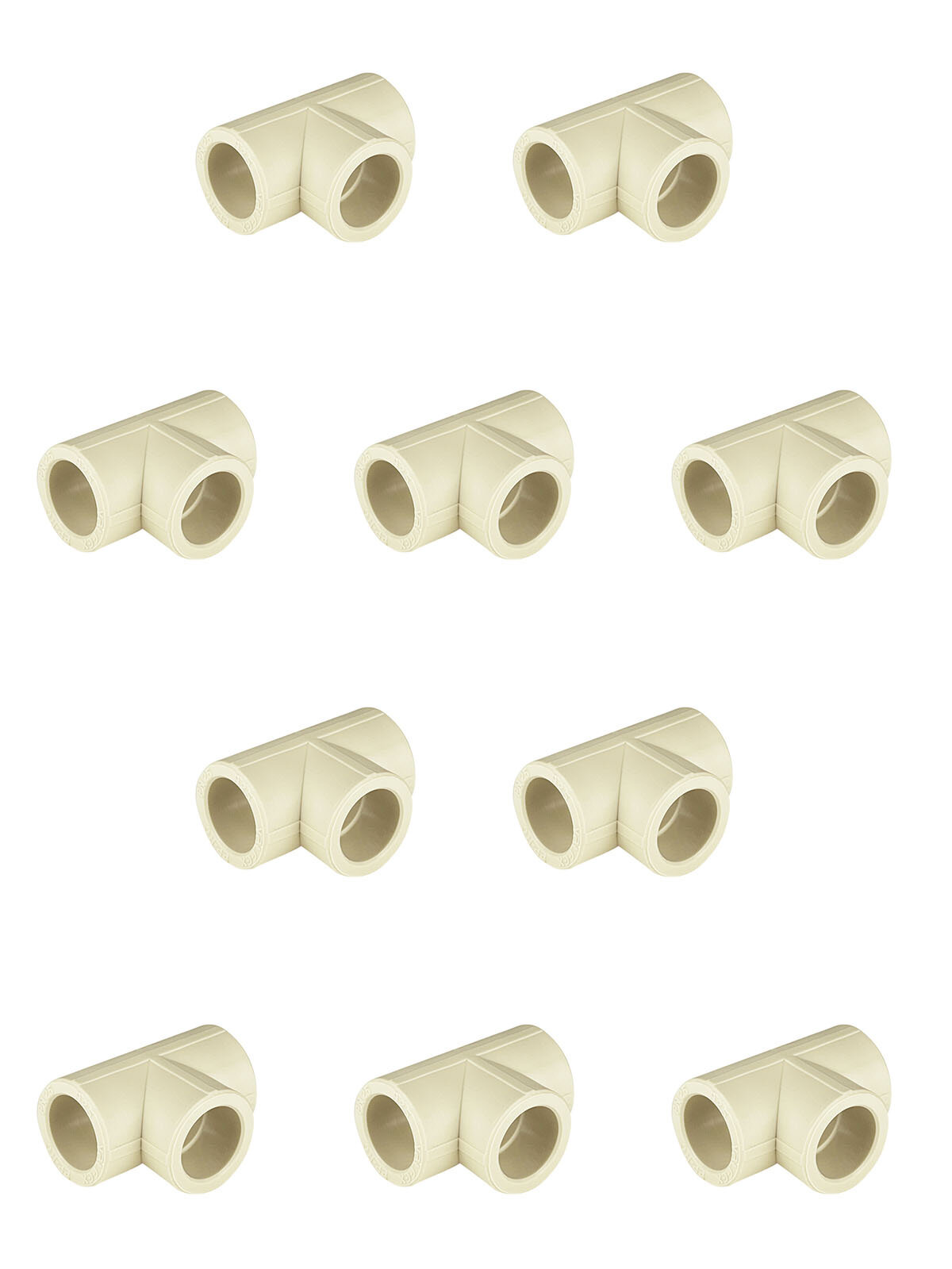 Тройник полипропиленовый 25 х 25 х 25 мм серый (10 шт.)