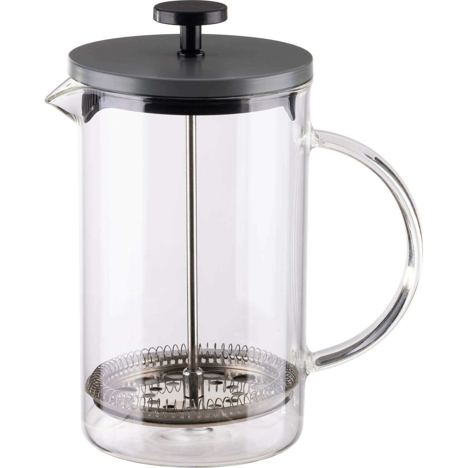 Mallony Grigio Френч-пресс 800 млстекло и сталь для приготовления кофе дома
