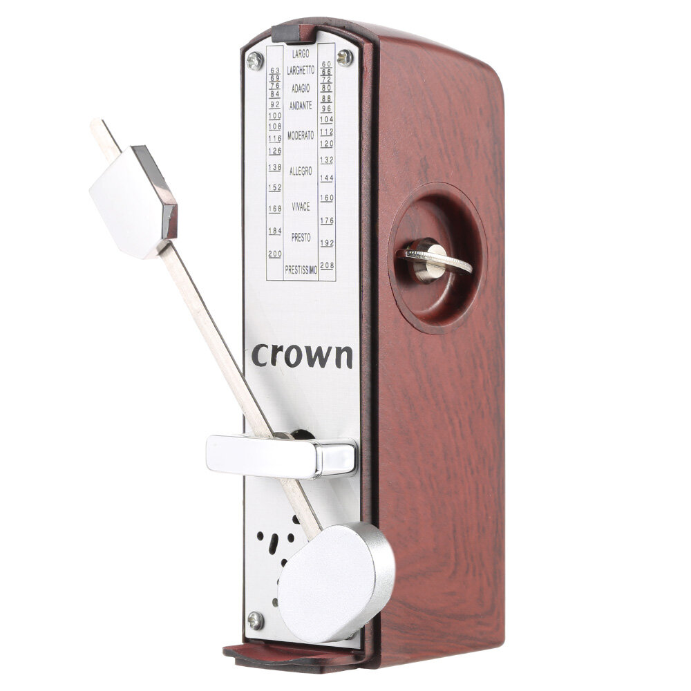 Переносной мини механический метроном универсальный высота 11см для фортепиано гитары скрипки укулеле китайской цитры музыкальных инструментов модель JX-V цвет белый черный красный макassar светлый макassar материал пластик металл 60-208 ударов в минуту