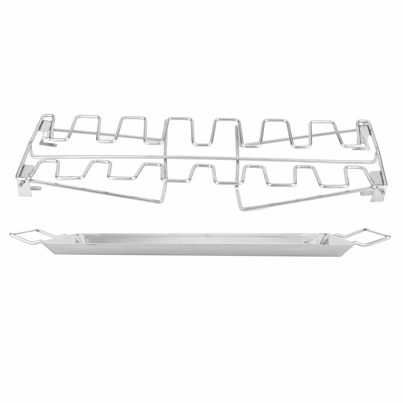 Стойка для гриля с куриными ножками, складная подставка для жаровни из нержавеющей стали с поддоном для барбекю, инструмент для дома