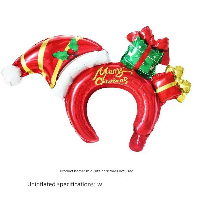 Рождественский воздушный шар из фольги на палочке: Дед Мороз, Снеговик, мультяшный персонаж, украшение для