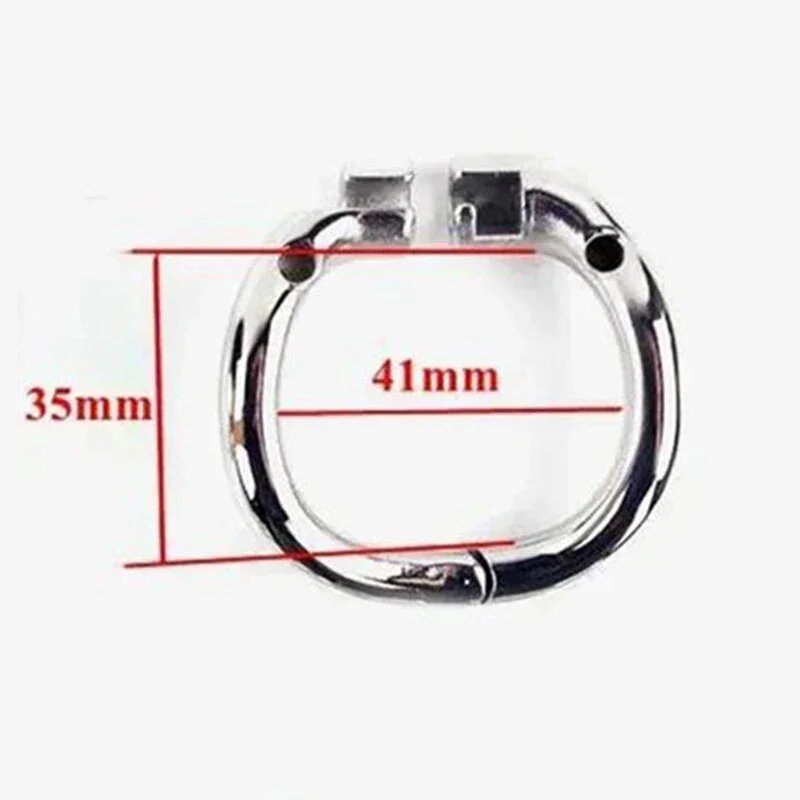 Мужское устройство целомудрия из нержавеющей стали со съемной клеткой для члена PA, only 41mm Ring