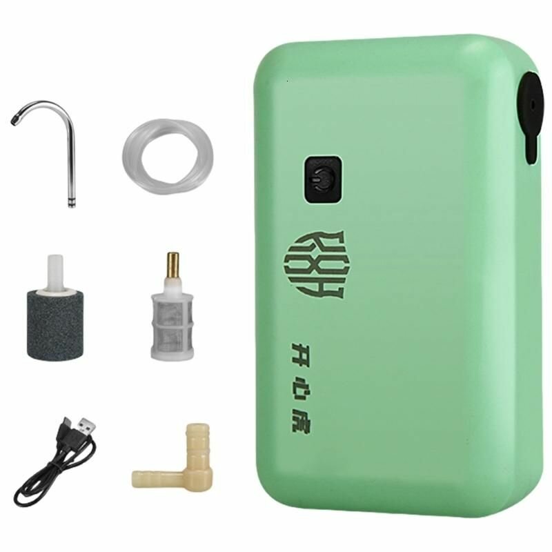 Кислородный насос, портативный аэратор для живца с краном и LED подсветкой