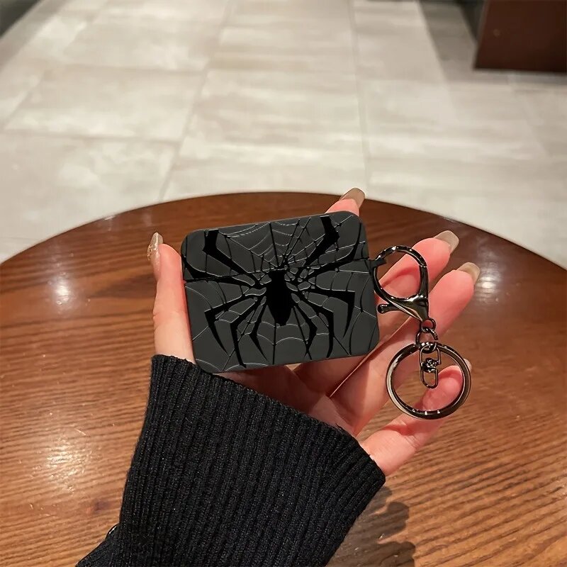 Чехол черный паутина для AirPods Apple For Airpods 4