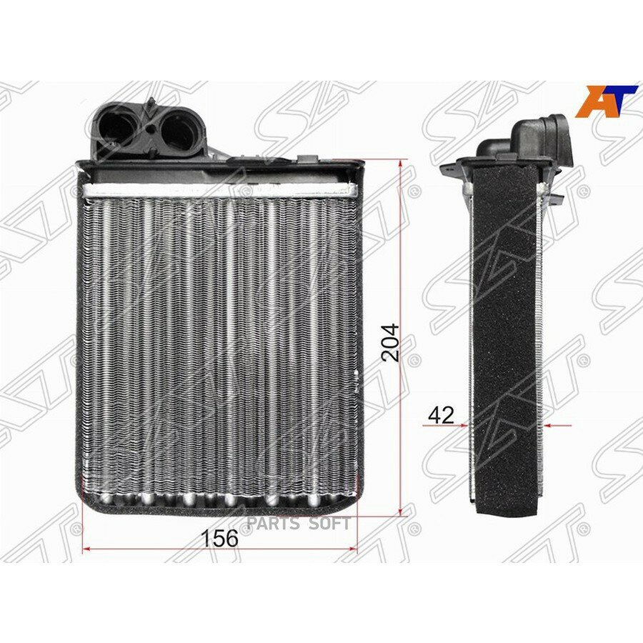 Радиатор отопителя салона RENAULT LOGAN 04-LOGAN от официального дистрибьютора, SAT, артикул STDC01395A0