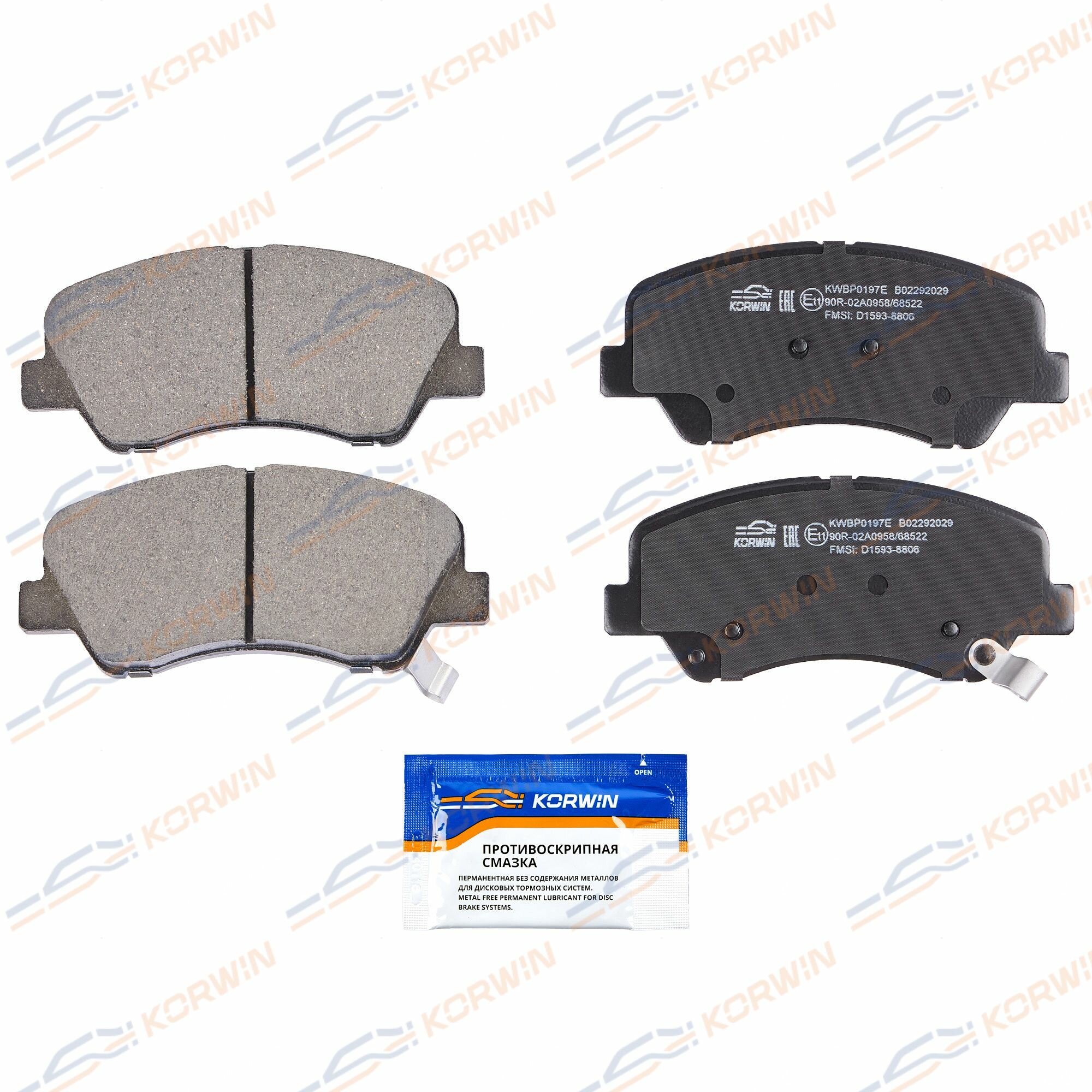 Колодки тормозные перед. ECOLine. Hyundai Solaris 10-/Kia Rio 11-