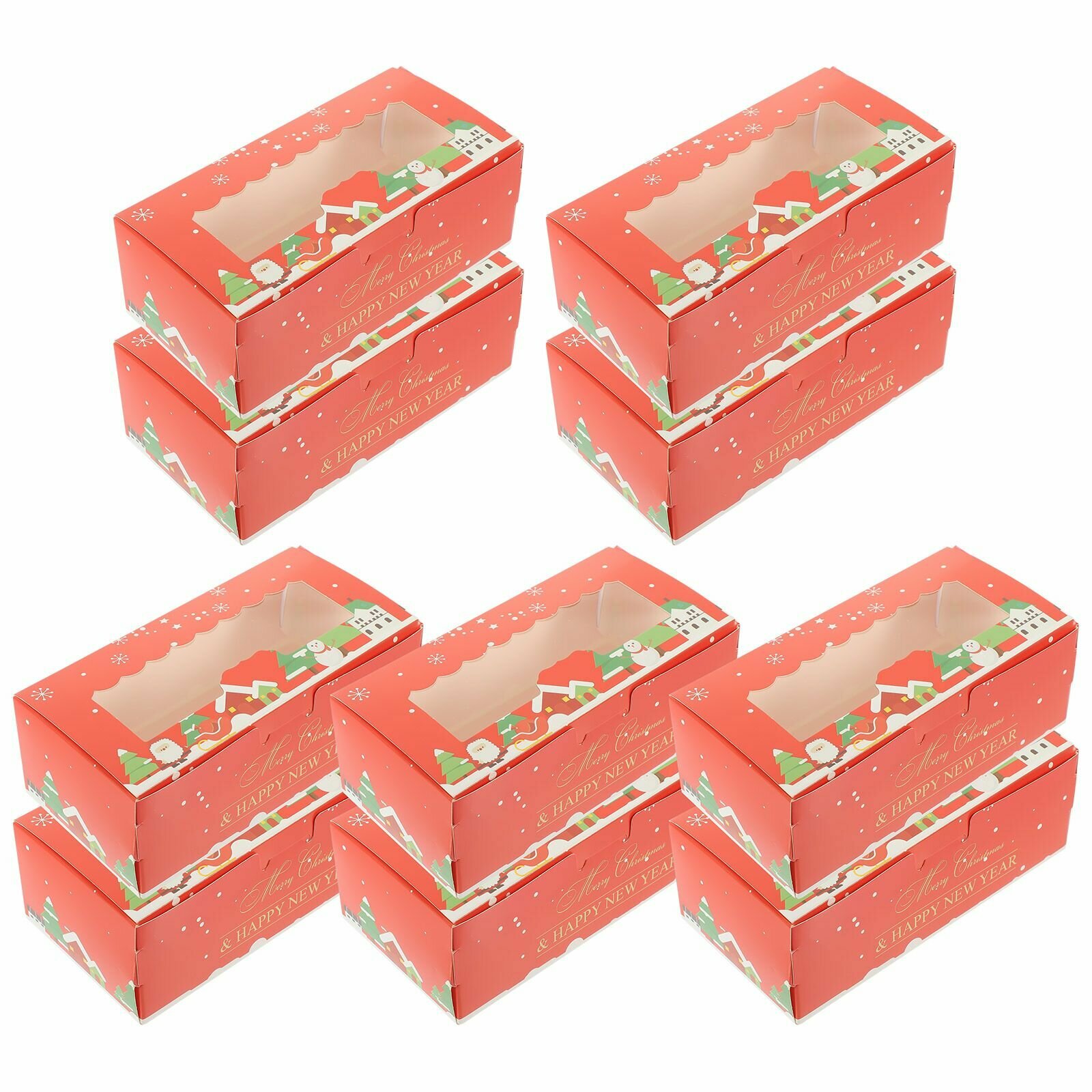 Бумажные Коробки Для Макарон, Красного Цвета, Для Упаковки И Украшения, 10 Штук