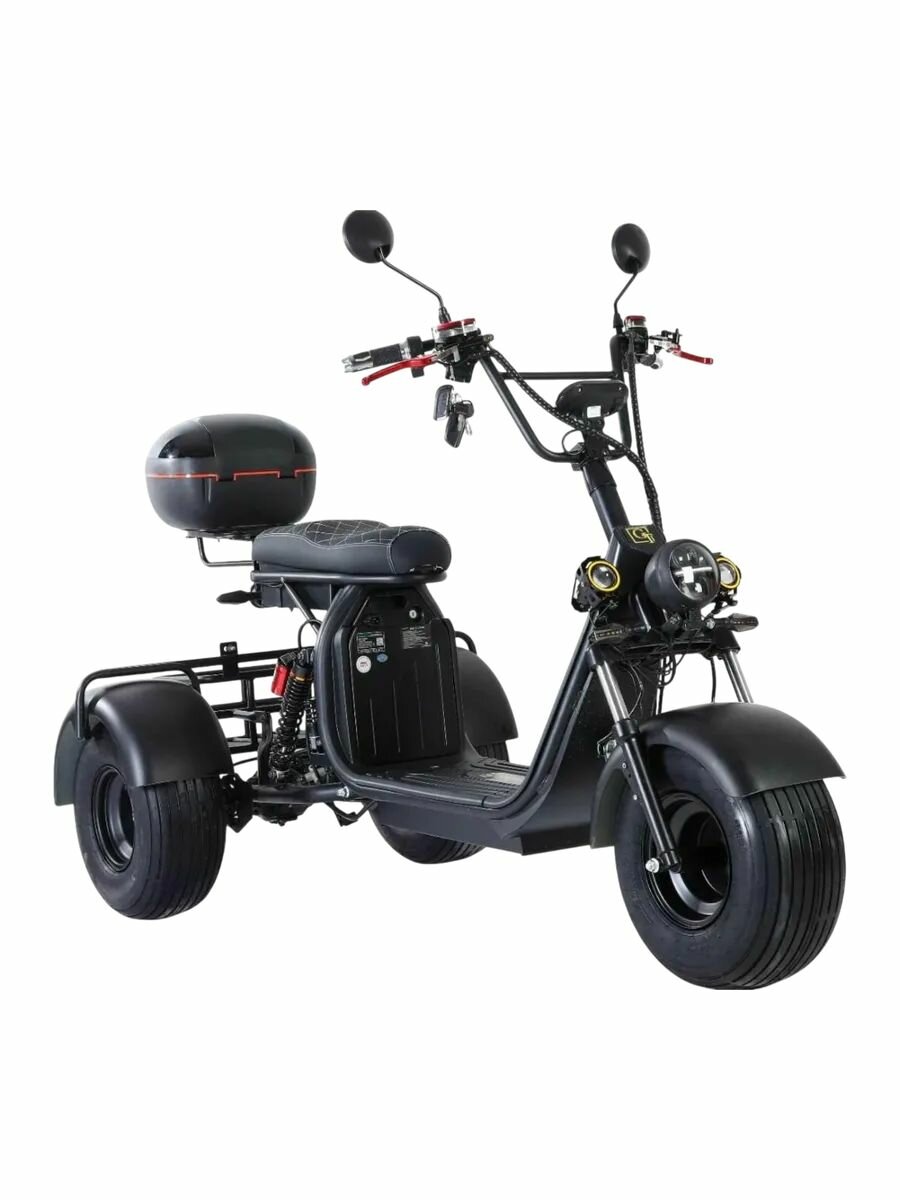 Электроскутер ZVBike TRIKE GT-X7, 60В, 20Ач, трехколесный, стальной, черный