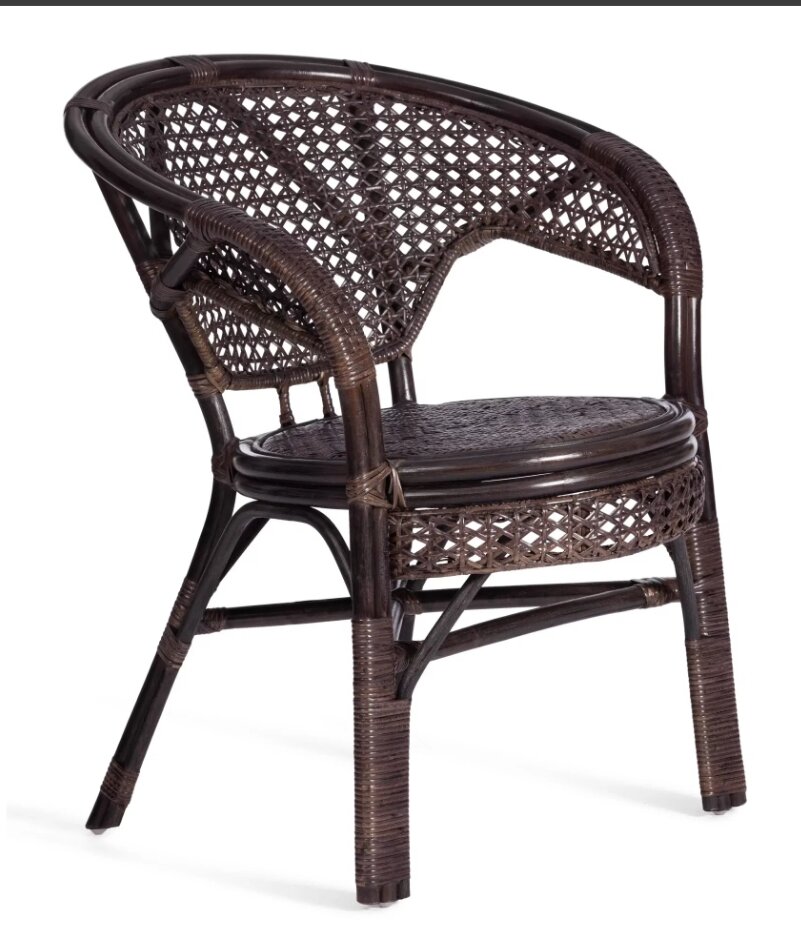 Комплект кресел 2 шт TetChair "PELANGI", натуральный ротанг, коричневый