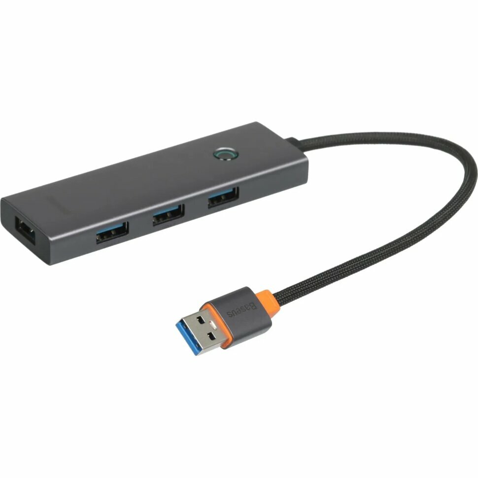 Разветвитель USB Baseus UltraJoy 4-Port Sp.Grey USB-A-3.0+C B0005280B811-09, 2399352