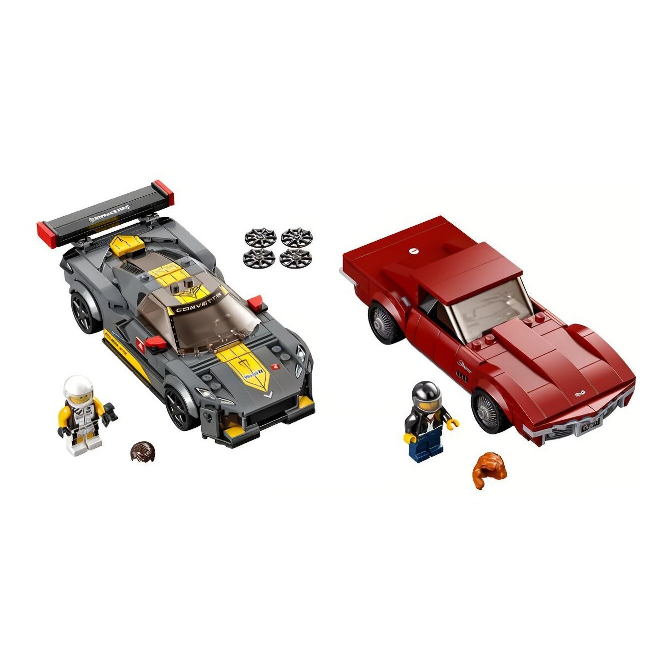LEGO Конструктор Супер Гоночная Коллекция Chevrolet Corvette C8. R и Chevrolet Corvette 1968, 600 деталей, 5760735