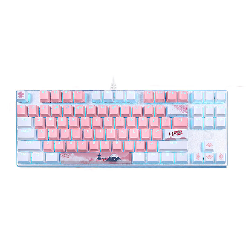 Набор клавиатуры и мыши Dareu sakura yume wired version, 87 keys, проводные, цвет: sakura yume