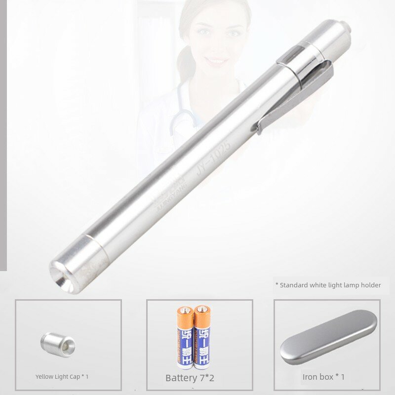 Jingyiyang желто-белый двойной источник света, офтальмологический экзамен, ручка для учеников, фонарик для полости рта,