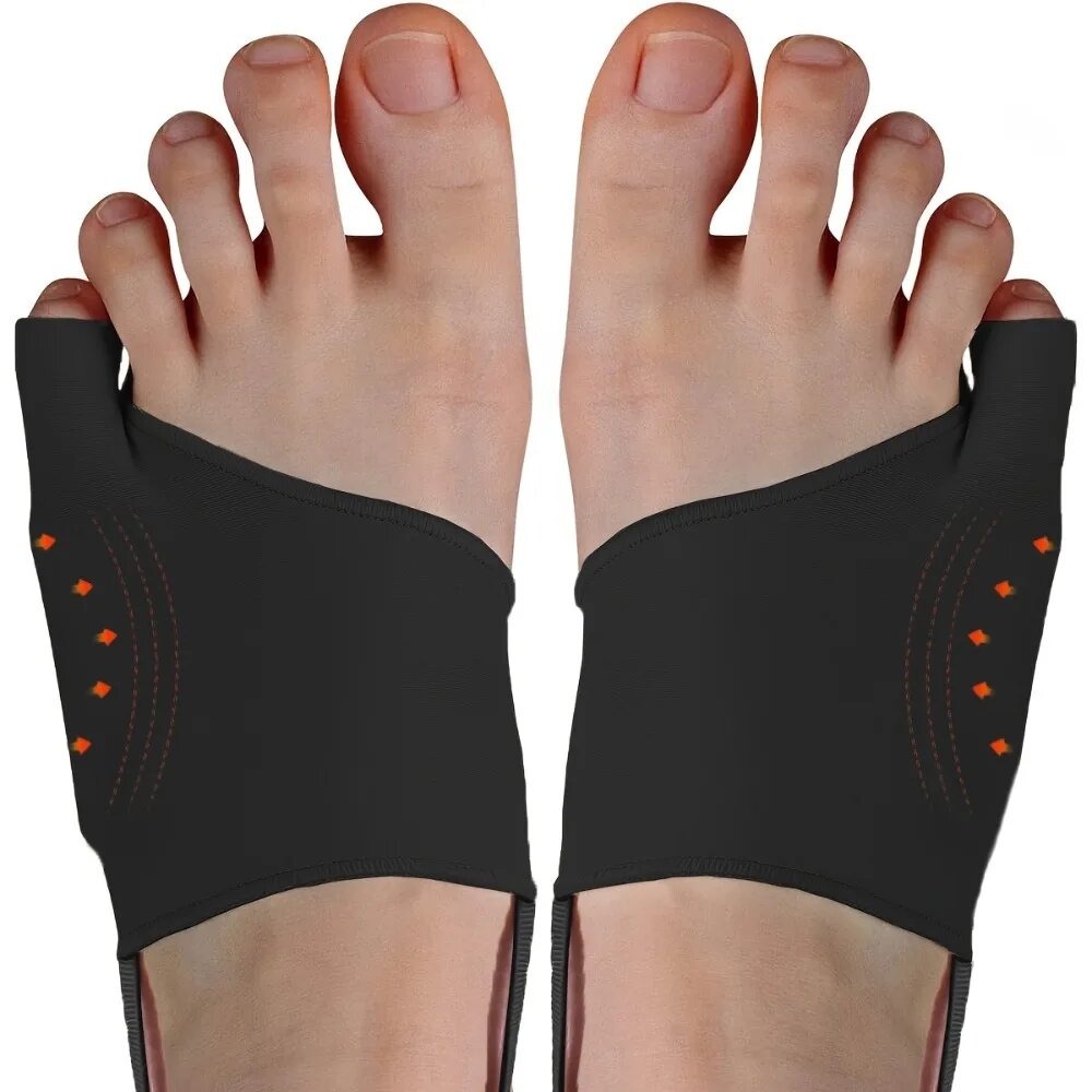 Разделители для пальцев ног силиконовые, Black L, 2 шт