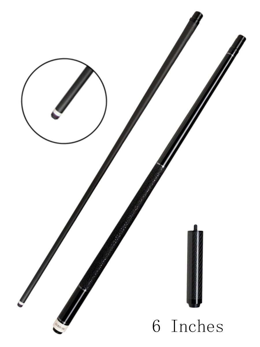 CUEDESG Профессиональный бильярдный кий из углеродного волокна Wrapless_B&W Черный, BK-PU-12.5mm-Ext