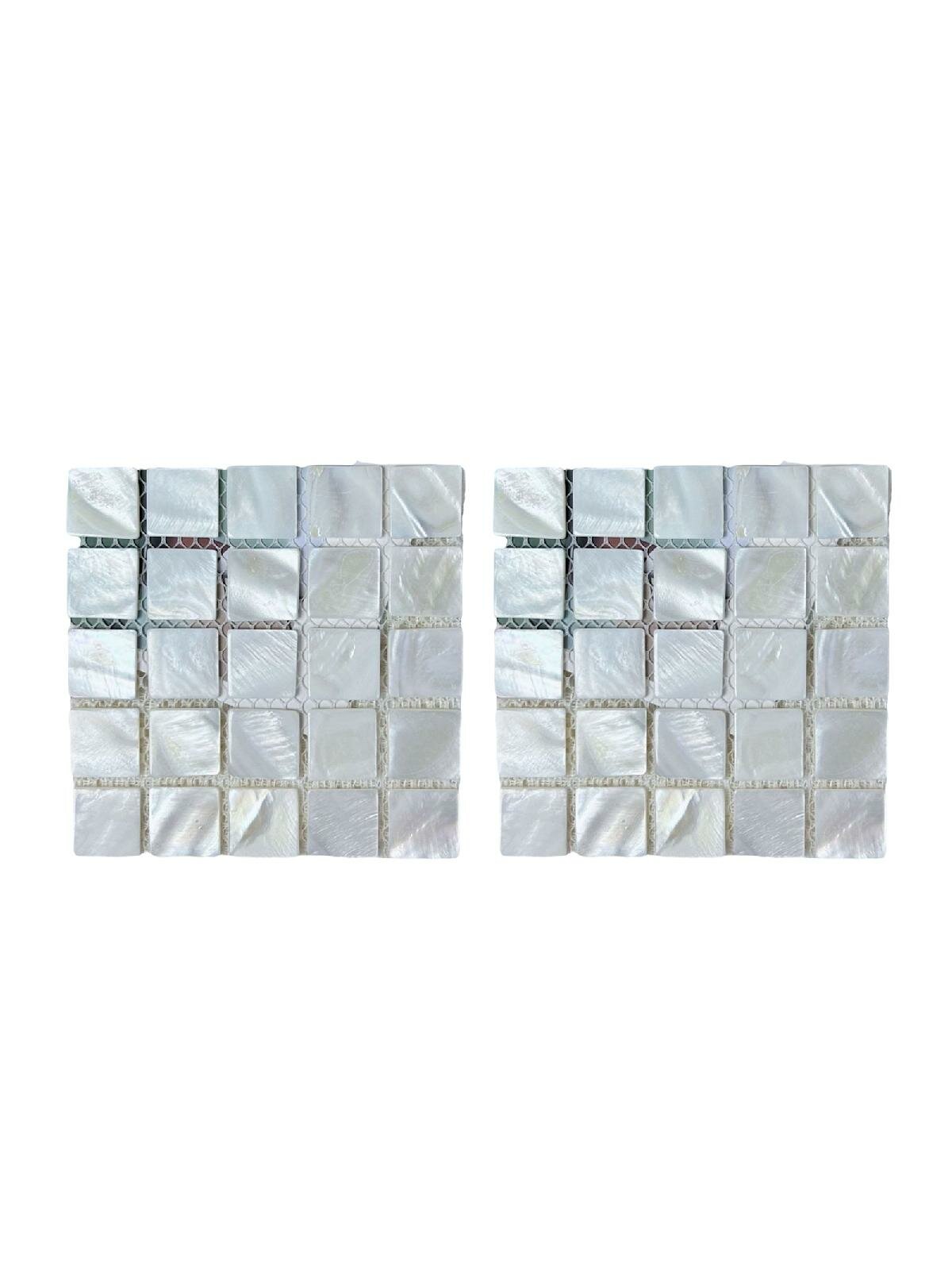 Квадратные подставки из 2шт натуральных раковин, водонепроницаемый теплоизоляционный коврик для чашки